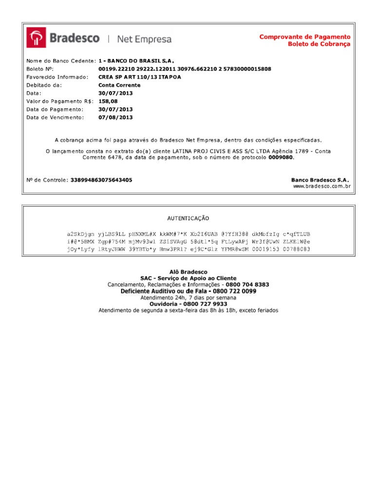 Art 92221220130976662 - Comprovante 1 | PDF