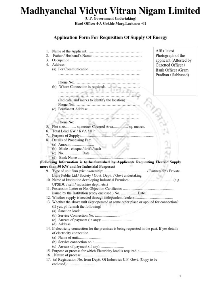 New Connection Application Form | PDF | Justice | Crime & Violence
