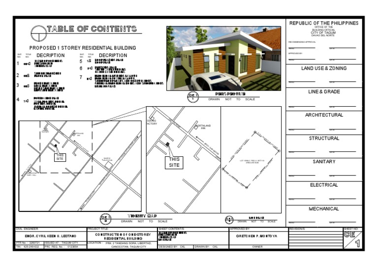 Proposed 1 Storey Residential Building: Republic of The Philippines ...