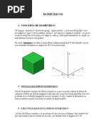 Proyección Dimétrica | PDF | Perspectiva (Gráfica) | Geometría