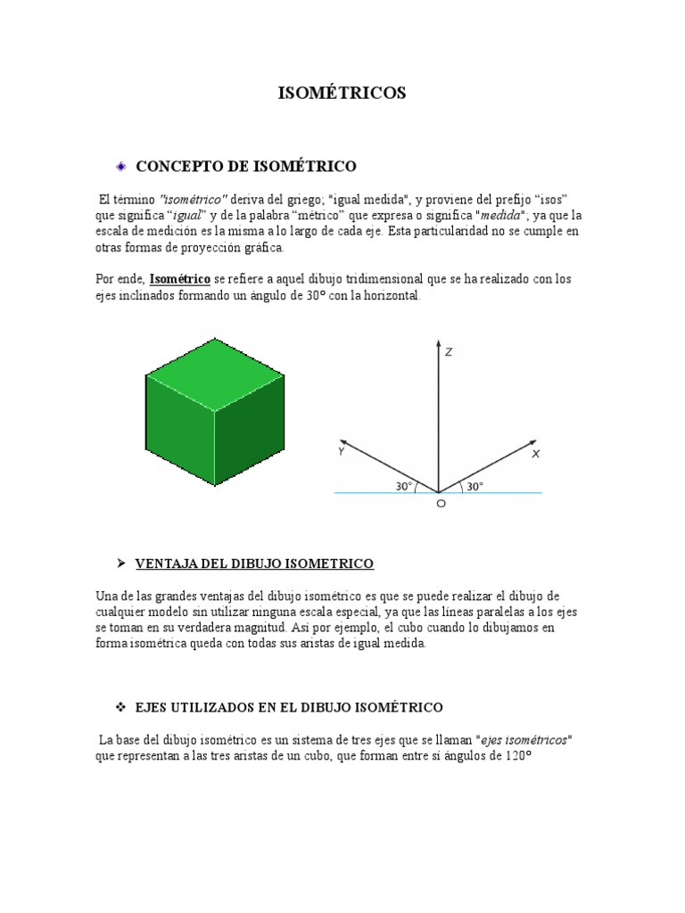Ejemplos y Conceptos de Dibujo Isométrico | PDF | Perspectiva (Gráfica ...