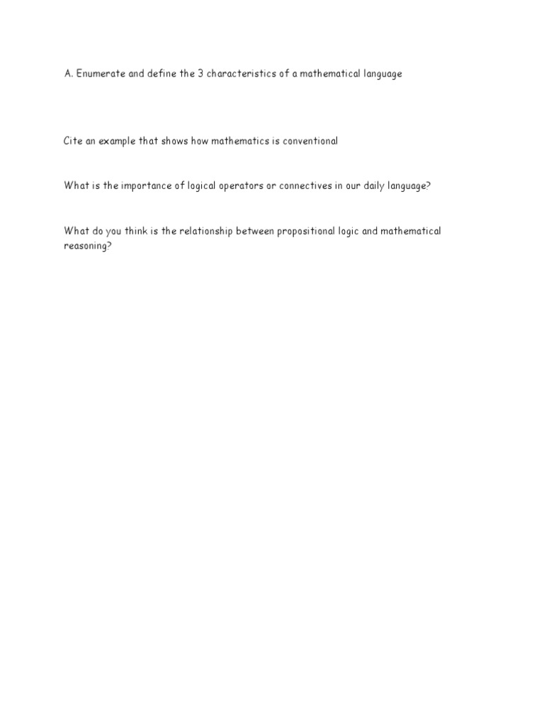 Characteristics of Mathematical Language | PDF | Computers