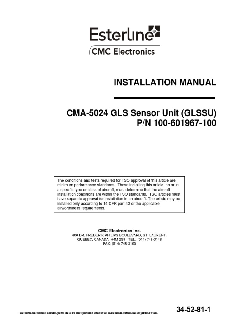 Esterline Cma5024 | PDF | Electrostatic Discharge | Electrical Engineering