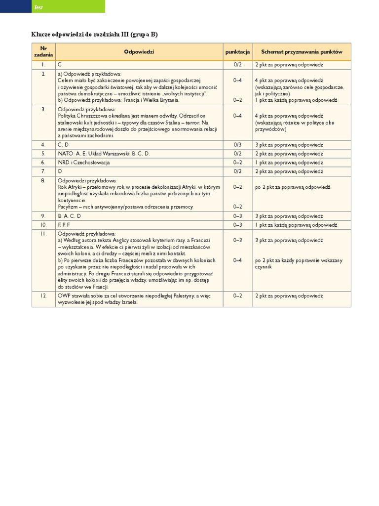 3 B Odp Swiat Po II Wojnie Swiatowej | PDF