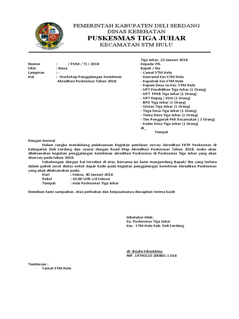 Surat Undangan Kepala Desa | PDF