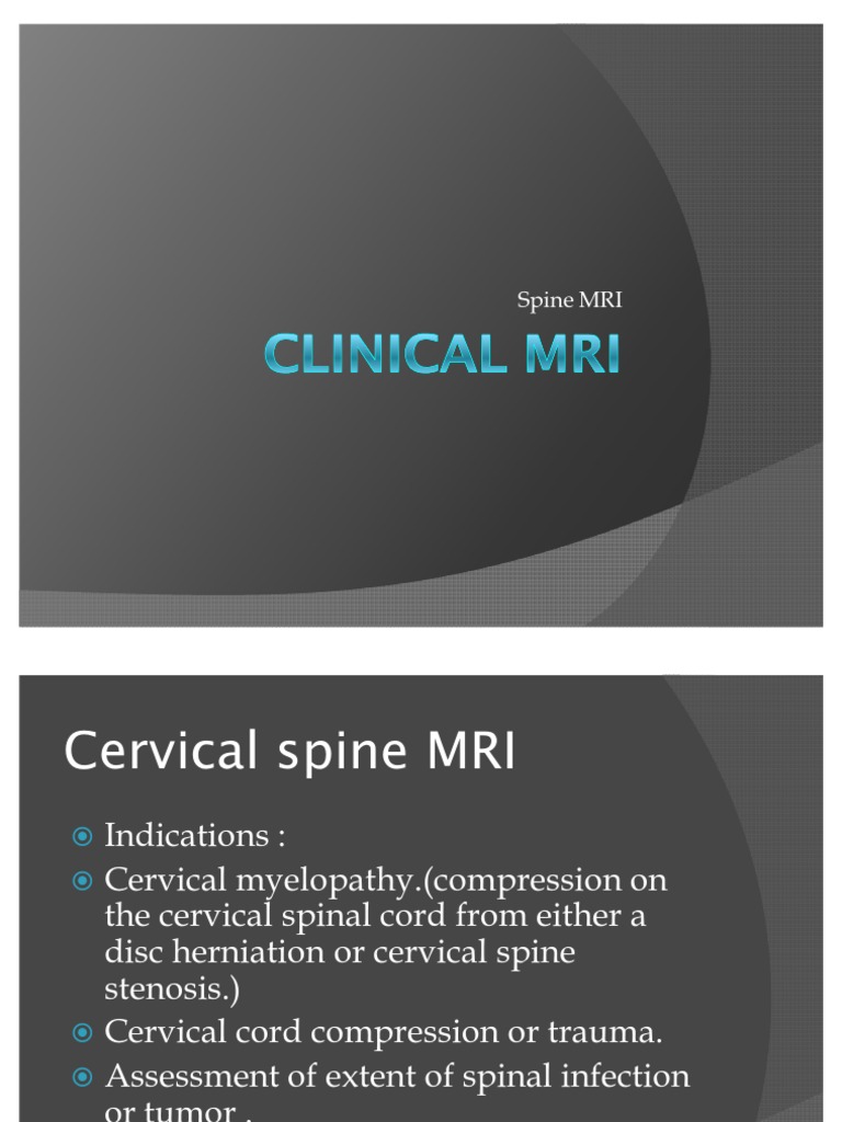 MRI Spine | PDF