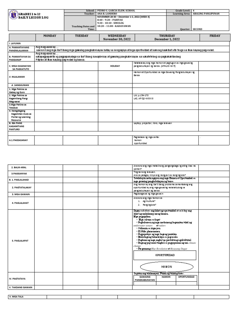 DLL - Aral Pan 4 - Week4 | PDF
