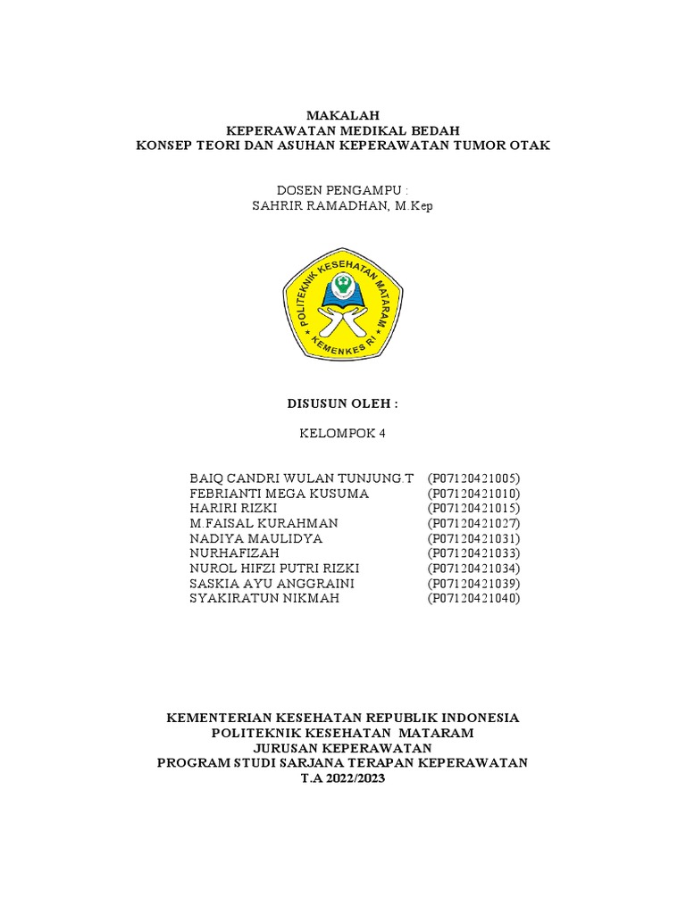 MAKALAH Tumor Otak | PDF