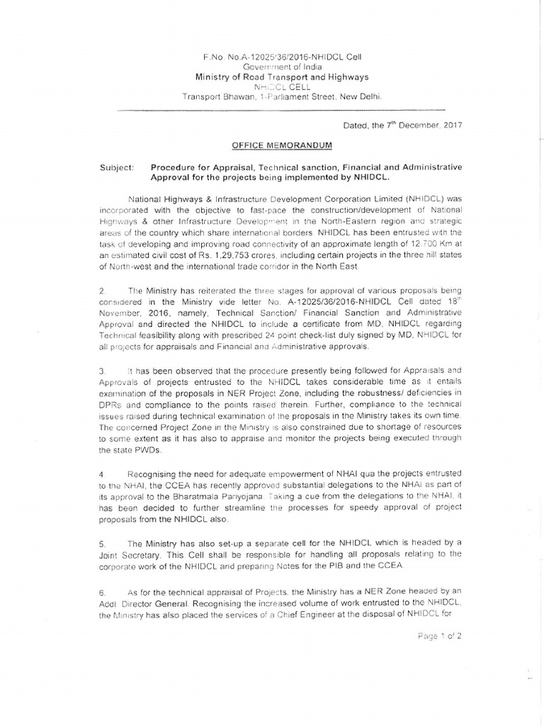 Ministry Circulars For PATSC HPC EFC SFC | PDF