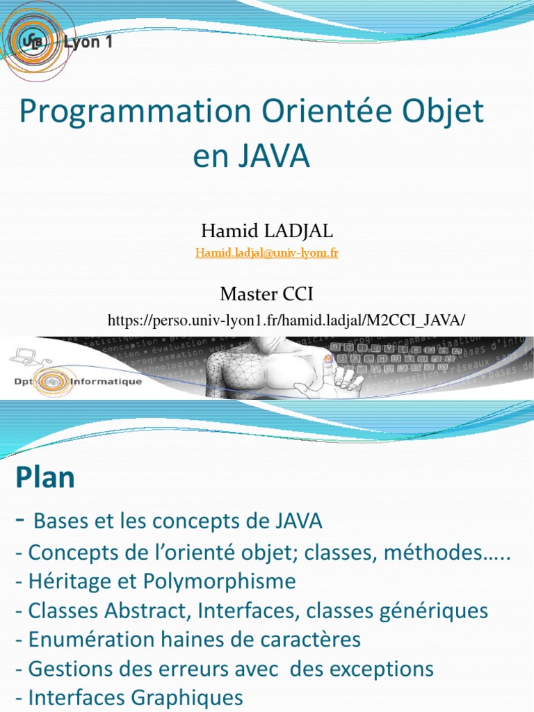 CM1 Java | PDF | Classe (informatique) | Java (Langage de programmation)