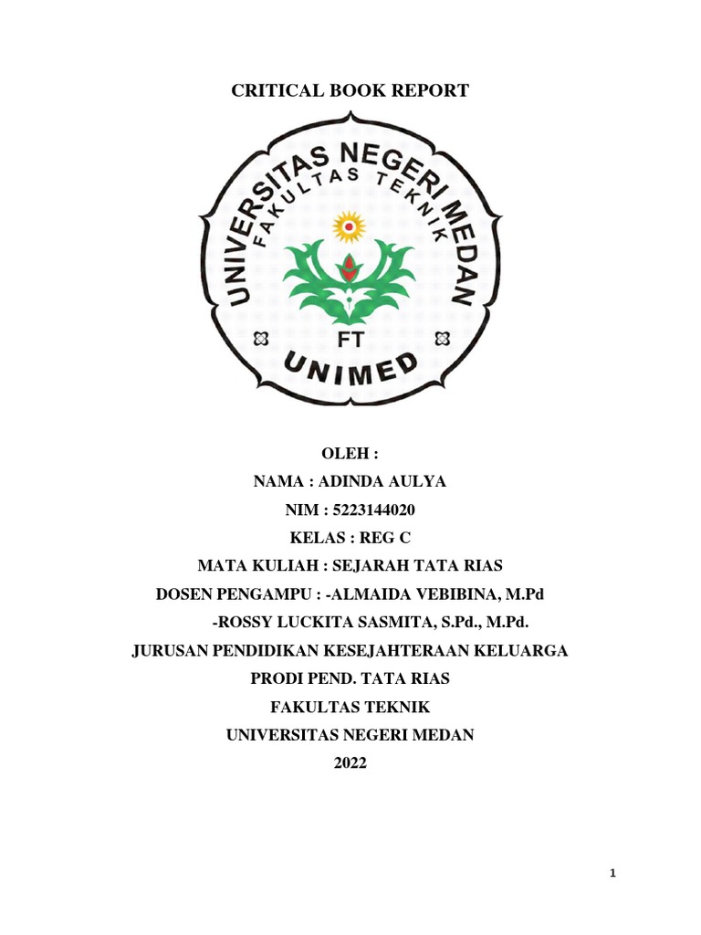 Critical Book Report Sejarah - Adinda Aulya | PDF