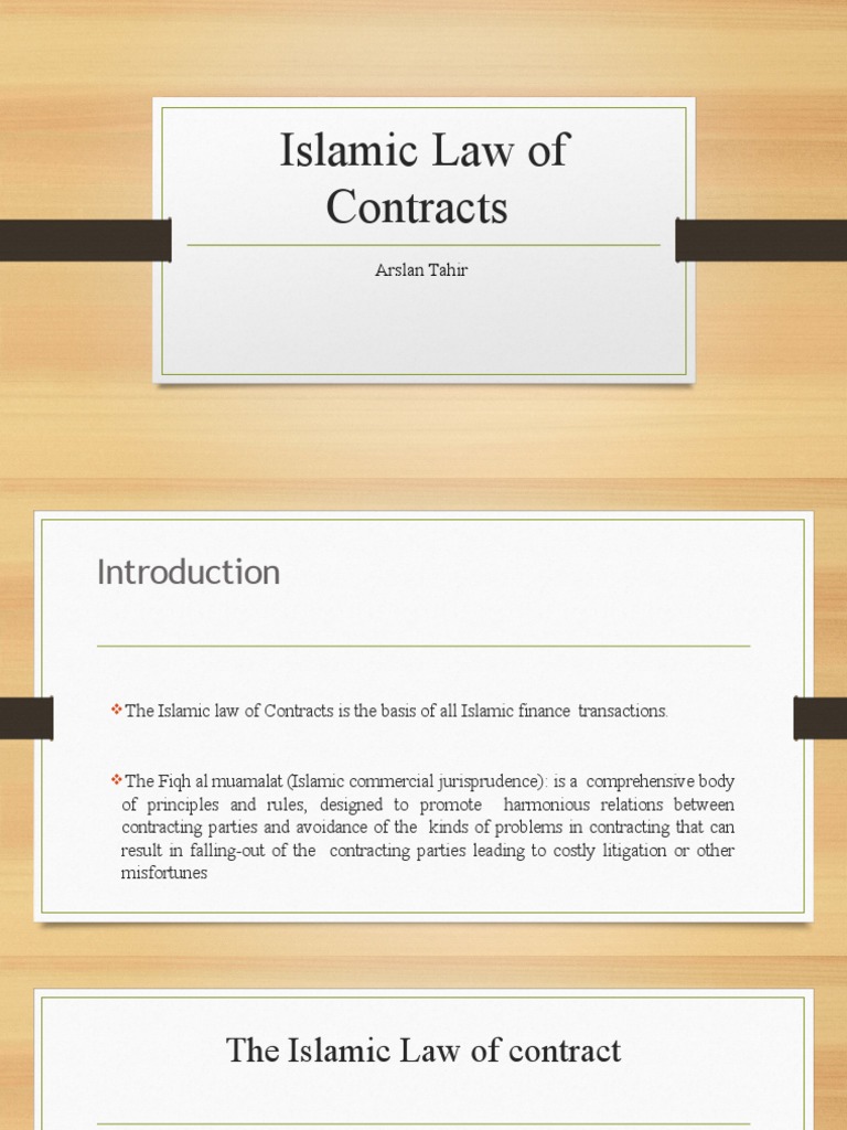 Islamic Contracts: Principles and Types | PDF | Sharia | Offer And ...