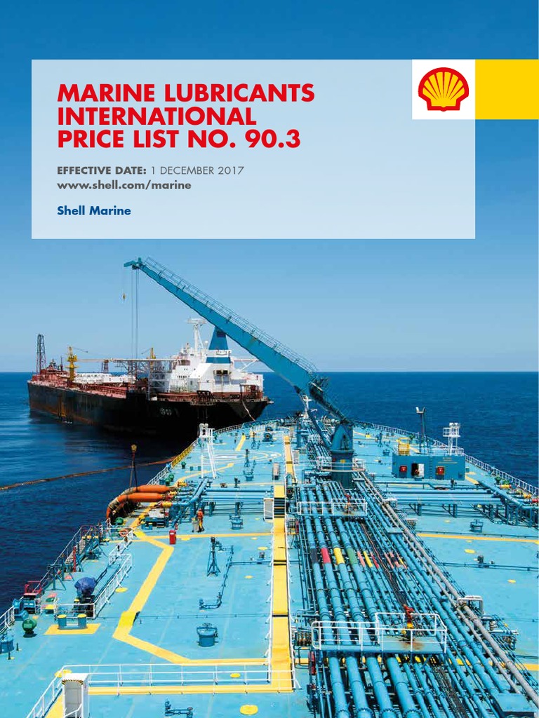 Marine Lubricants Price Guide | PDF | Fee | Lubricant