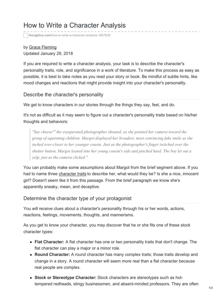 Understanding Characters: A Step-by-Step Guide to Character Analysis ...