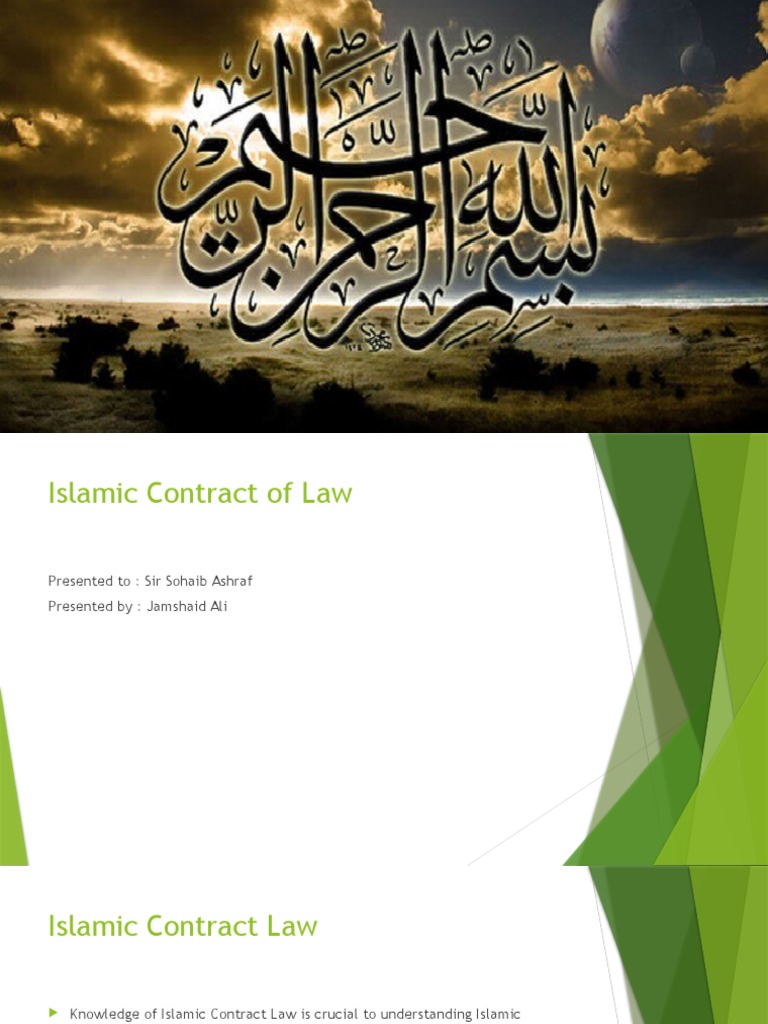 Islamic Contract Law | PDF | Offer And Acceptance | Islamic Ethics