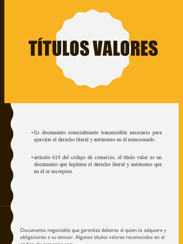 Titulos Valores | PDF | Cheque | Pagaré