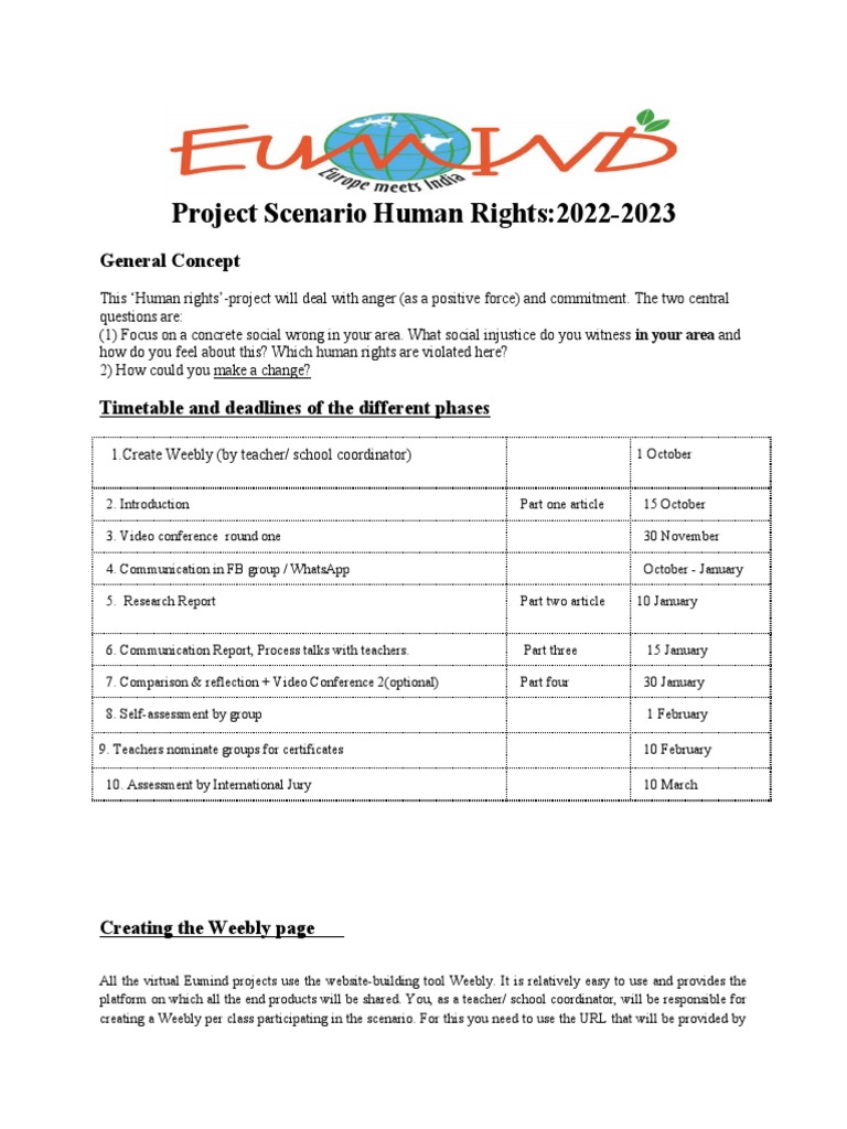 Human-Rights - Project Scenario 2022-2023 | PDF | Internet Privacy ...