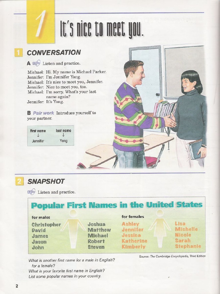 New Interchange Intro Unit 1 | PDF