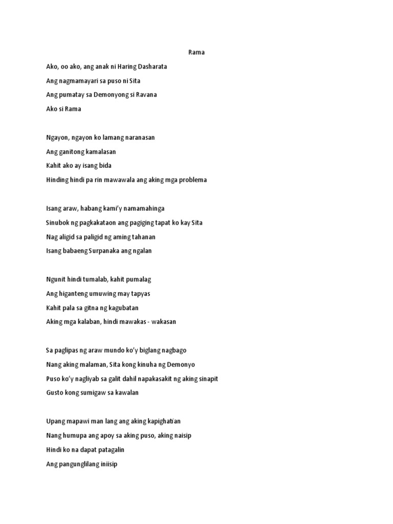 Script in Rama at Sita | PDF