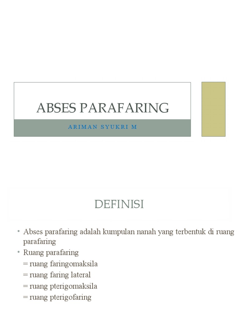 Abses Parafaring | PDF