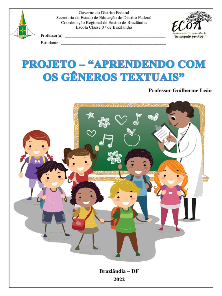 Projeto de Gêneros Textuais na Educação | PDF