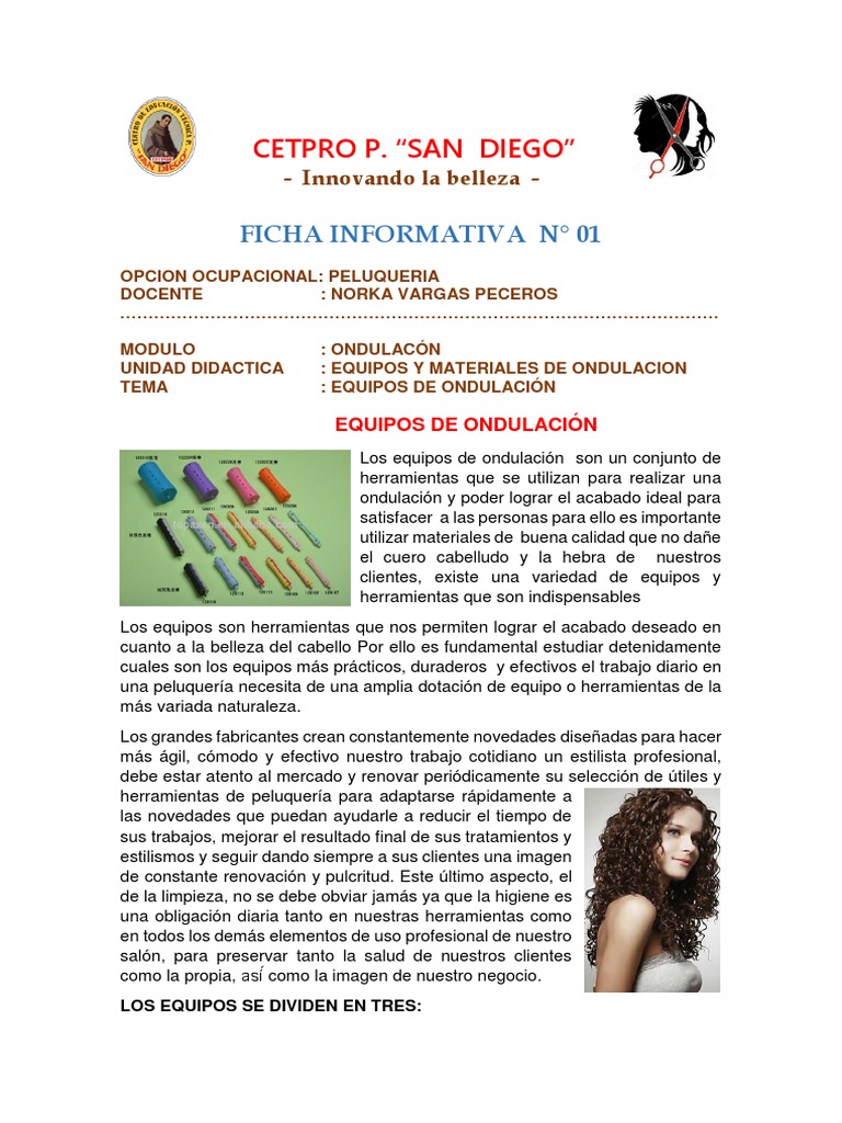 Ficha Inf #01 Equipos de Ondulacion | PDF