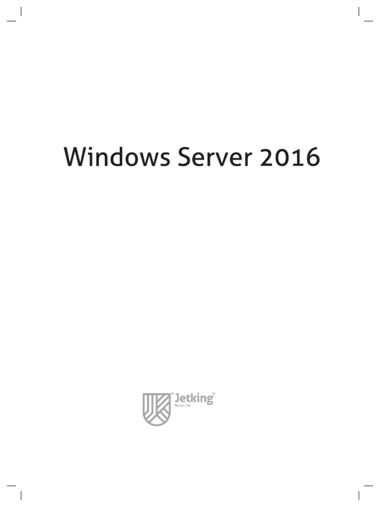 Jetking - 70-740 Windows Server 2016 - E-BOOK | PDF