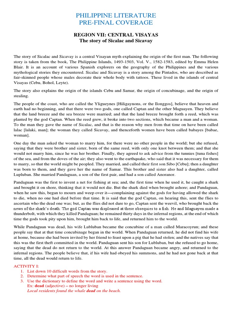 Lit 1 Prefinal Coverage | PDF | Philippines