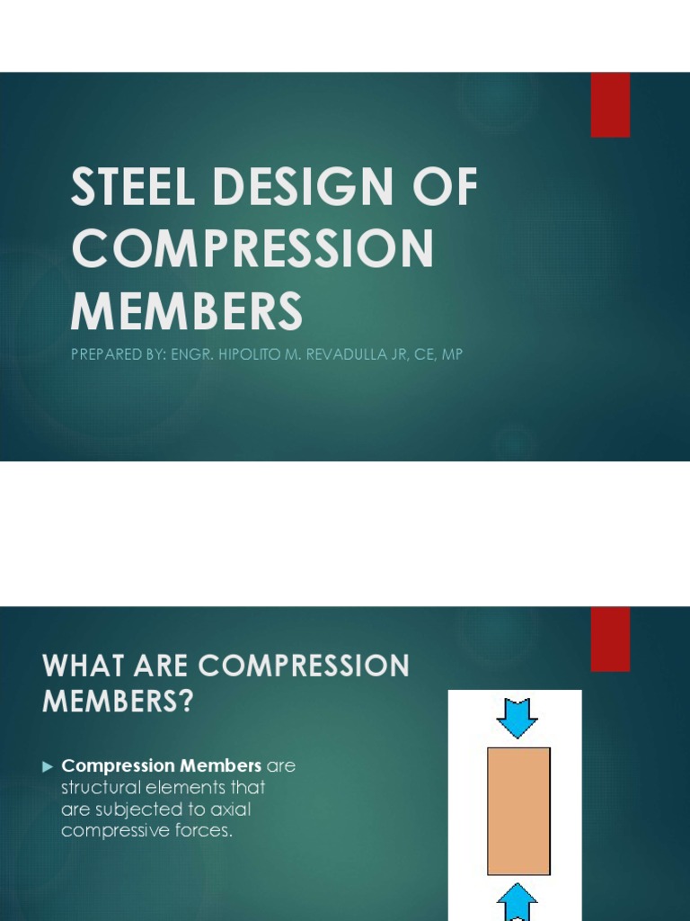 8-Design of Compression Members PDF | PDF | Buckling | Strength Of ...