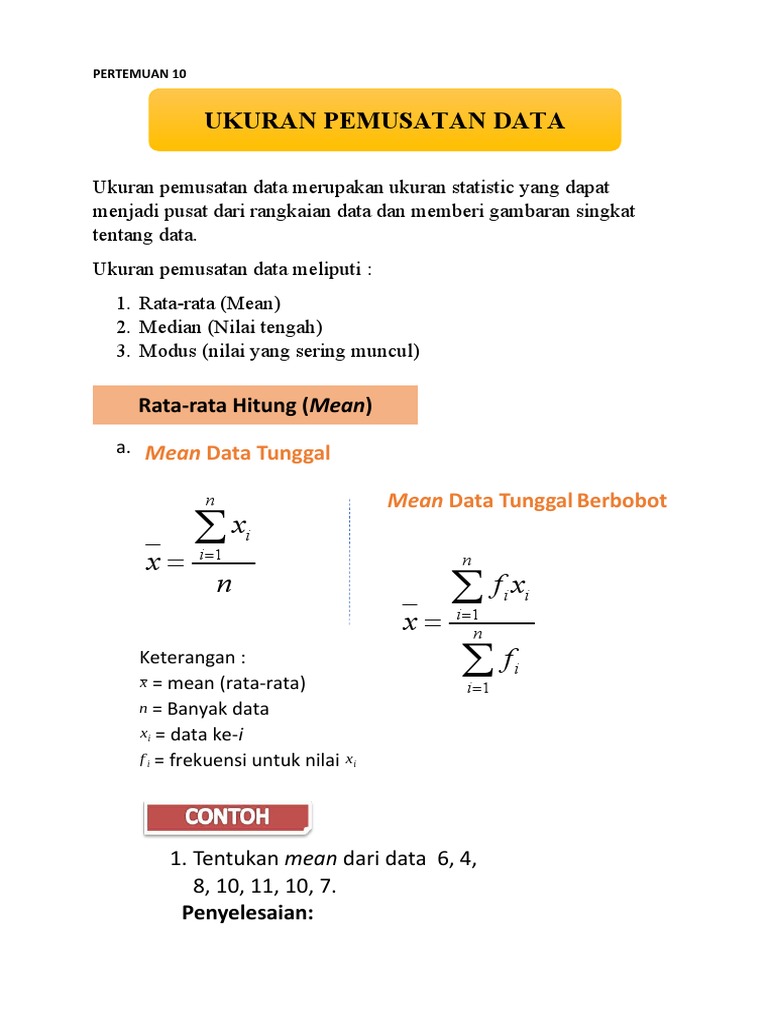 Pertemuan Rata-Rata (Mean) | PDF | Komputer