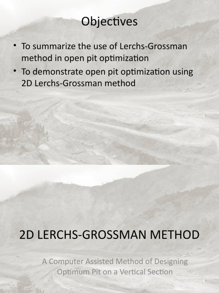Lerchs-Grossman Method | PDF | Applied Mathematics | Algorithms