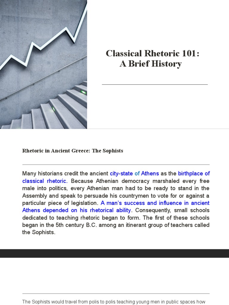 Classical Rhetoric 101 A Brrief History | PDF | Rhetoric | Plato