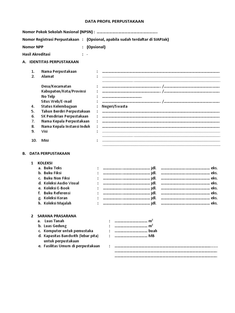 FORM Lampiran Relaksasi Akreditasi 2022 | PDF