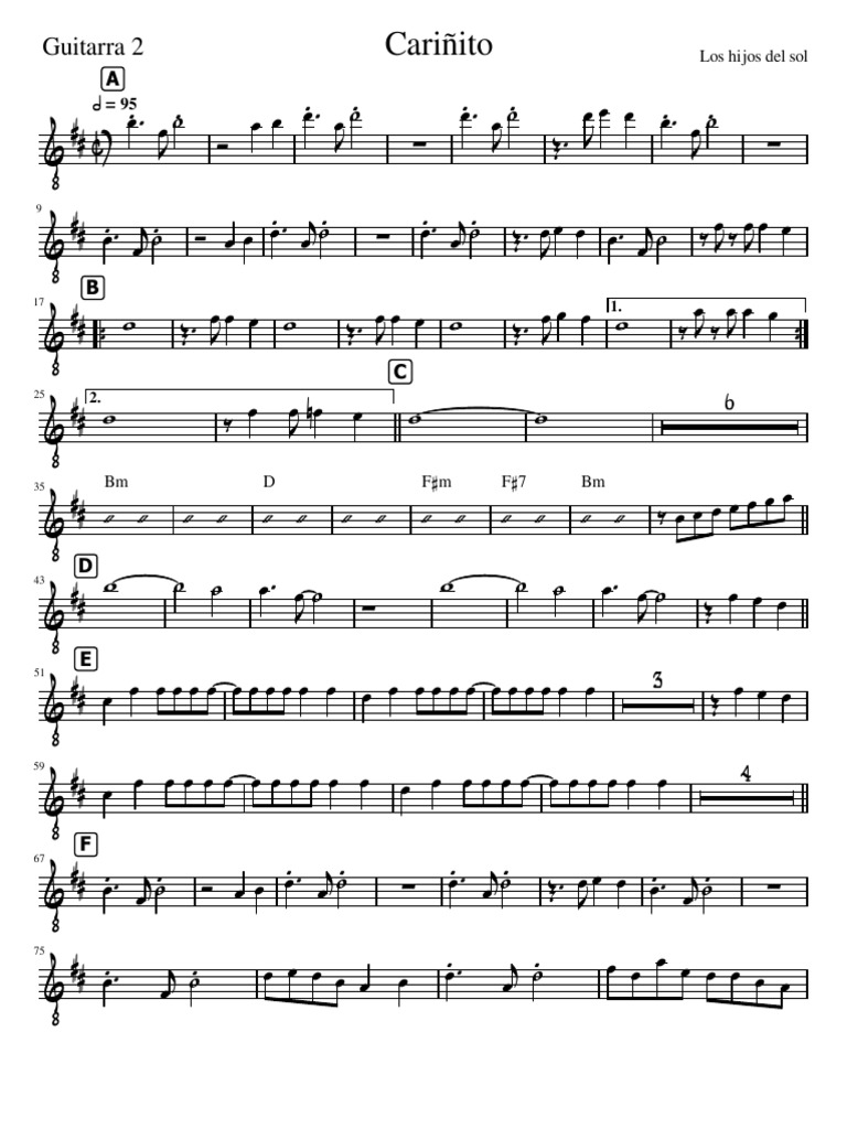 Guitar Chords Cariñito | PDF | Mexican Professional Wrestling ...