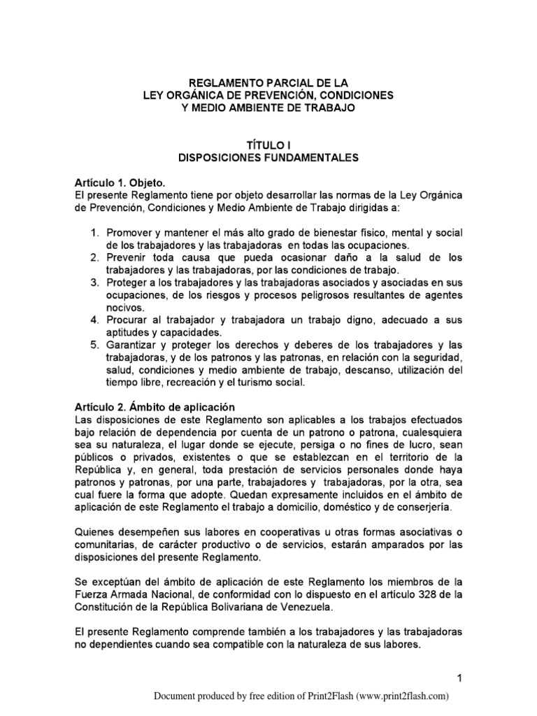 Reglamento De La Lopcymat Pdf