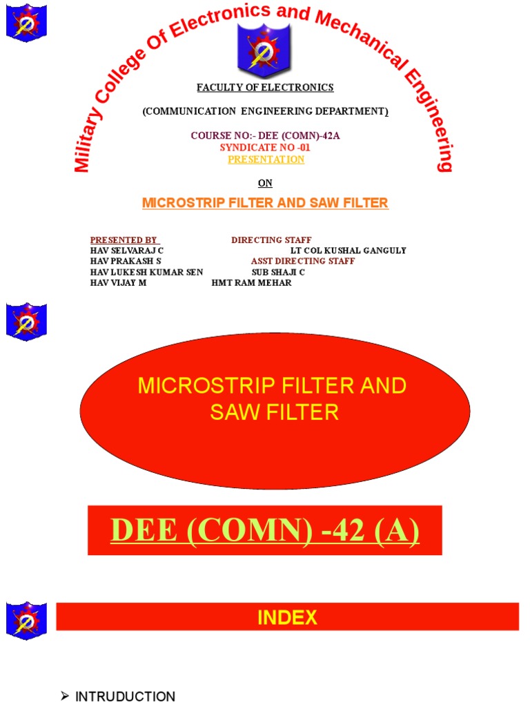 Microstrip & SAW Filters Overview | PDF | Filter (Signal Processing ...