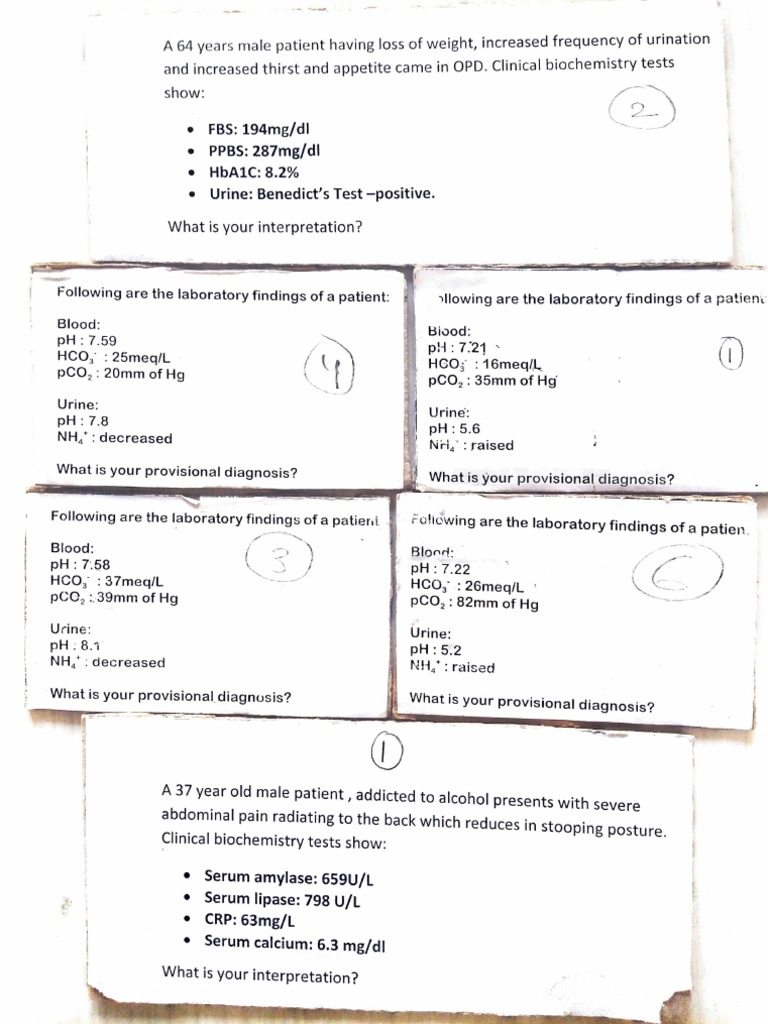 Biochemistry Clinical Charts | PDF