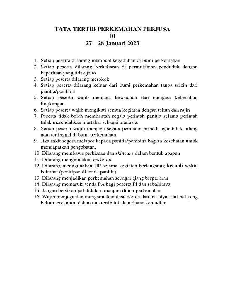 Tartib Perjusa | PDF