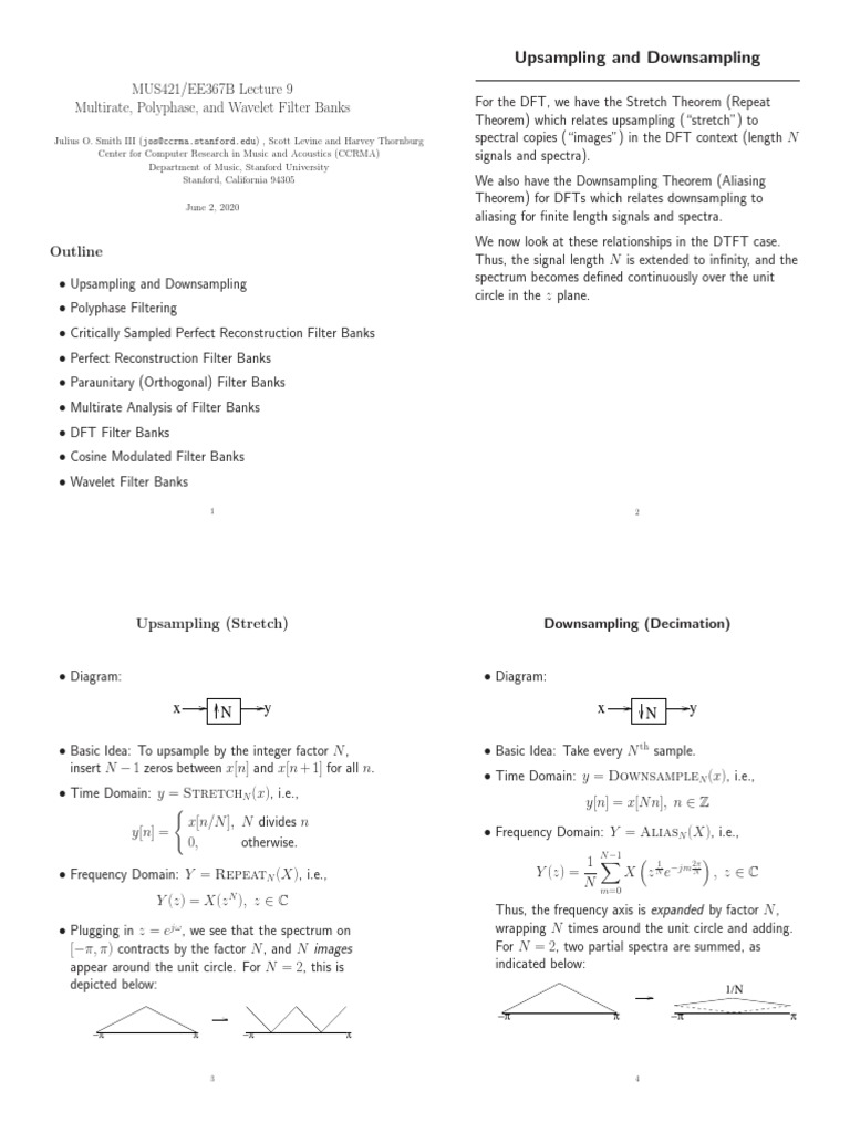 Understanding Upsampling and Downsampling in Digital Signal Processing through Multirate Filter ...