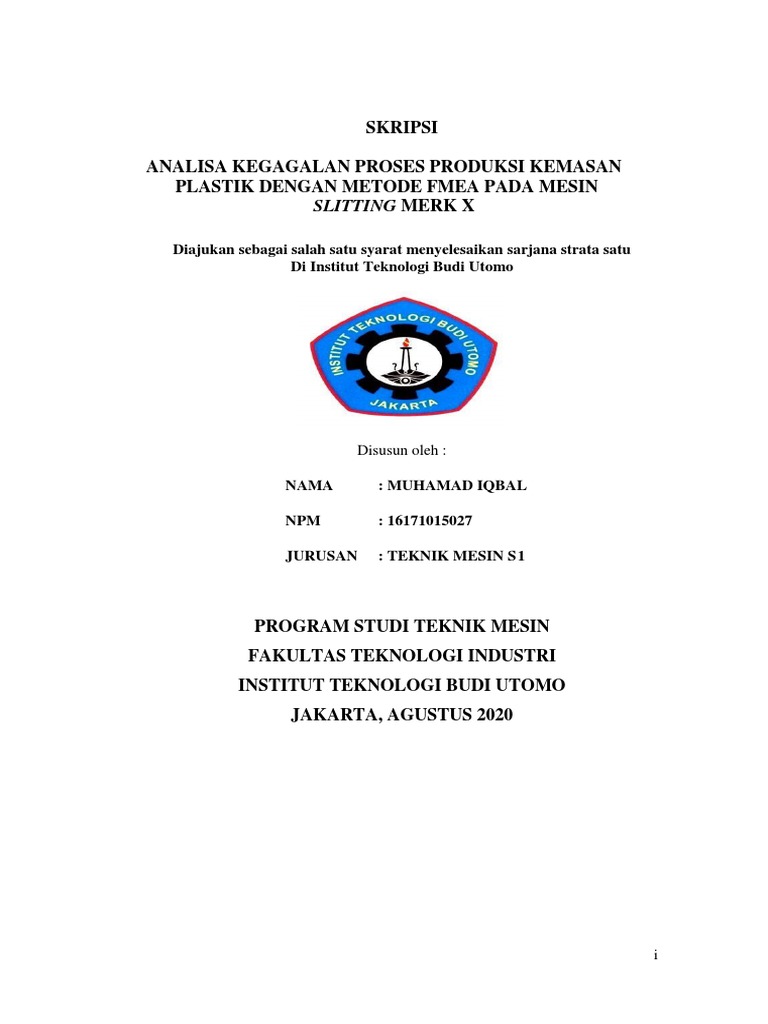 Analisa Kegagalan Proses Produksi Kemasa | PDF