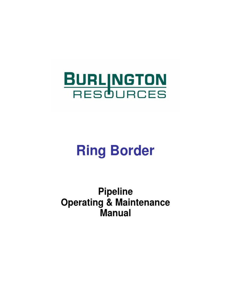 Ring Border BC Pipeline Manual | PDF | Pipeline Transport | Pipe (Fluid ...