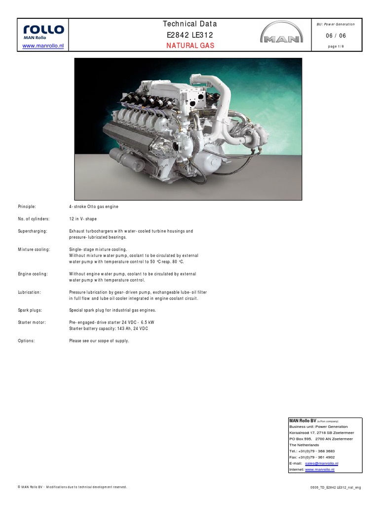 0606 - TD - E2842 LE312 - Nat - Eng | PDF | Exhaust Gas | Fuels