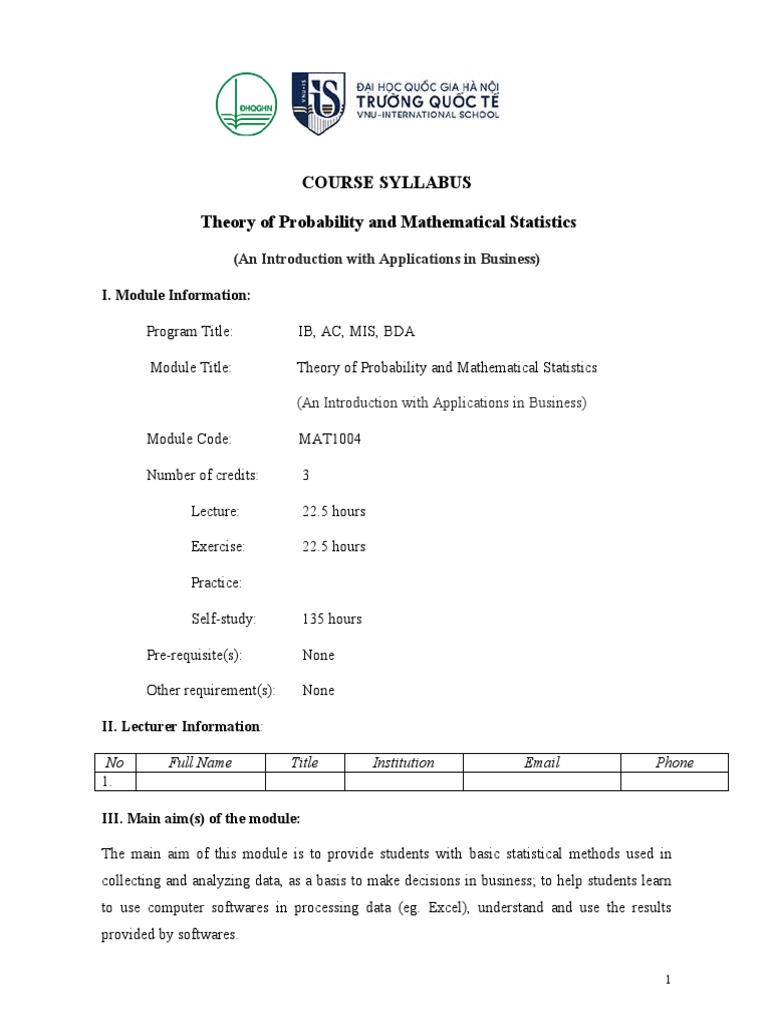 MAT1004 Stat | PDF | Statistics | Probability Distribution