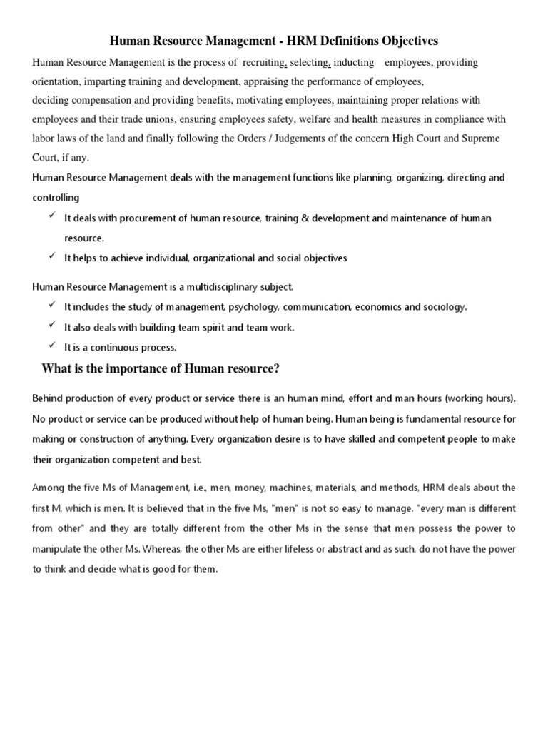 Mange Human Resource Operation | PDF | Human Resource Management ...
