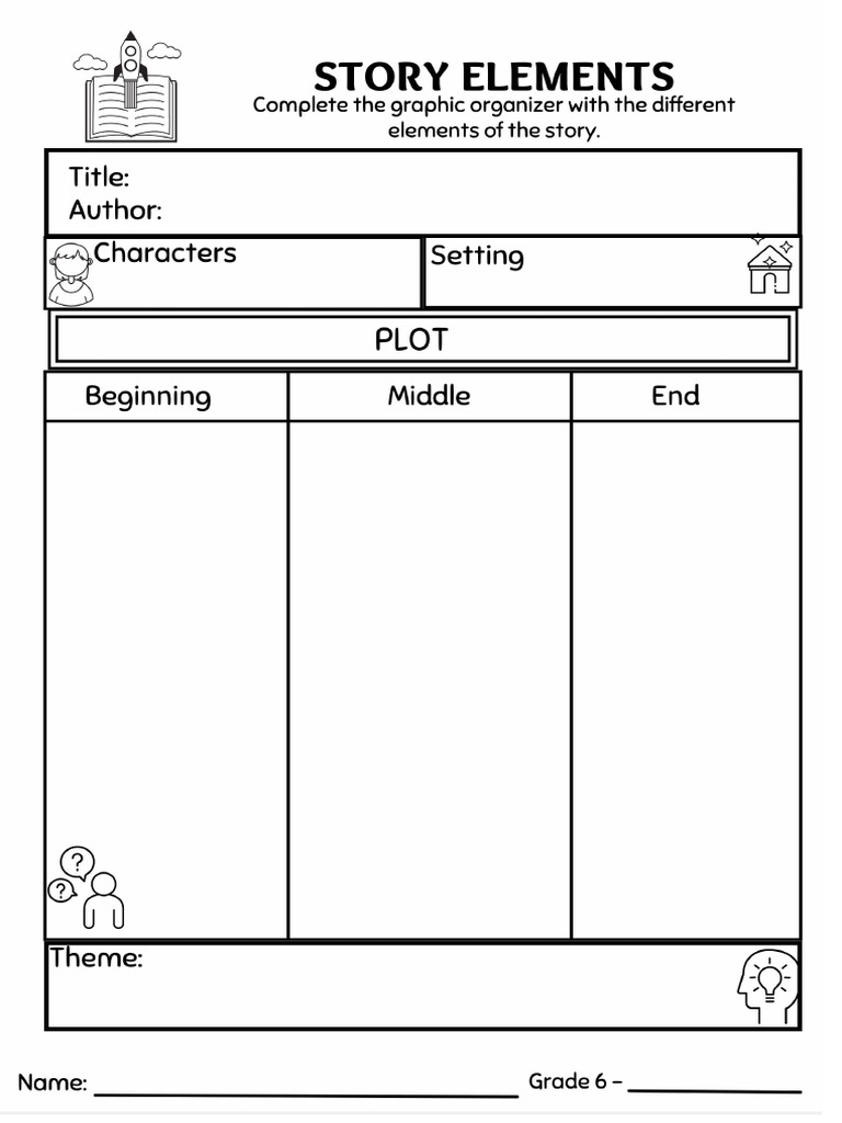 Story Elements Graphic Organizer | PDF