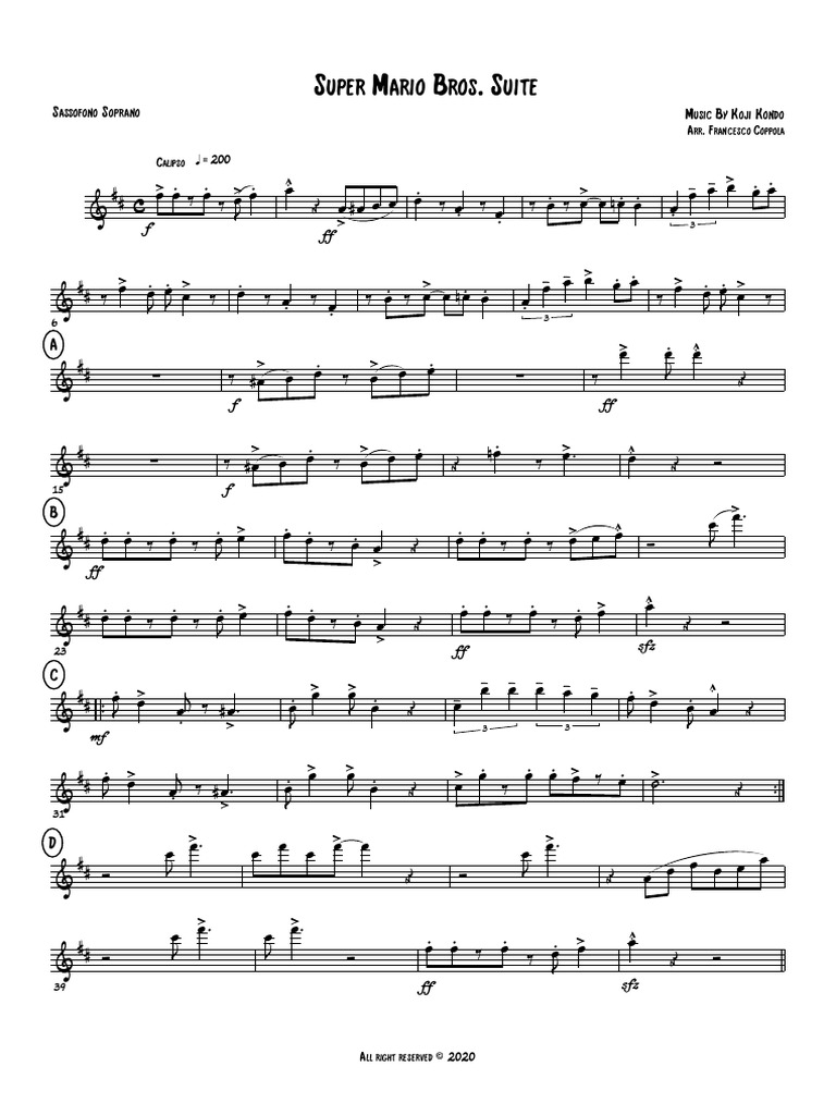 Super Mario Bros Suite - Soprano | PDF