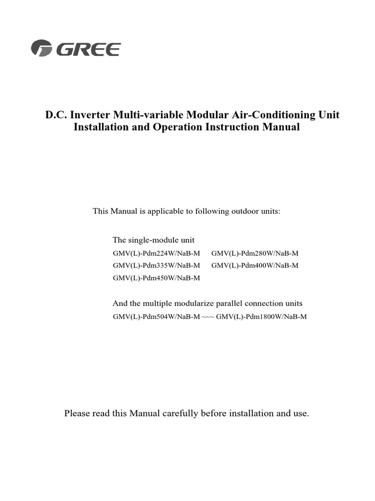 GMV-PDM Series Modular Manual | PDF | Electrical Wiring | Air Conditioning