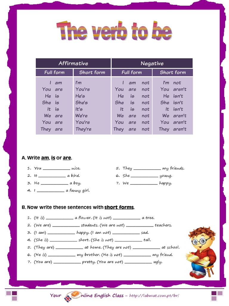 Verb To Be | PDF | Language Mechanics | Grammar