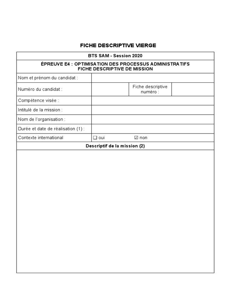 Fiche Vierge E4 | PDF