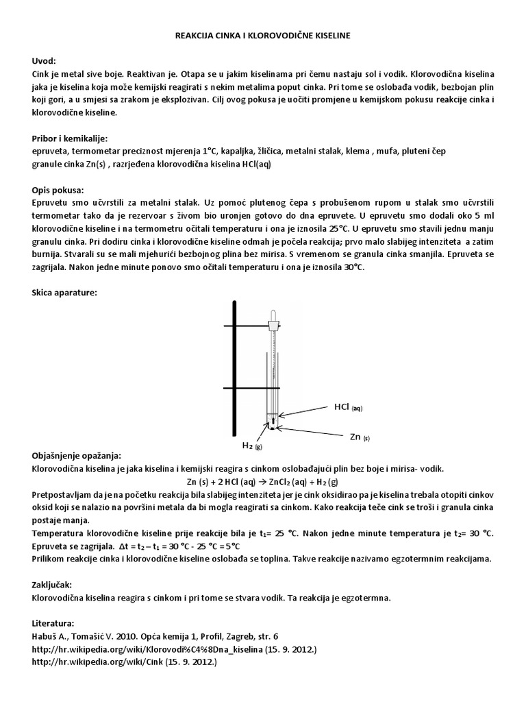 Primjer Vjezbe ZN I HCL | PDF